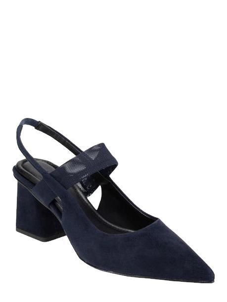 Pelle Moda Imelde Slingback Pointed Toe Mary Jane Pumps - Midnight