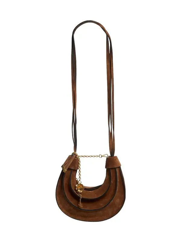 Farm Rio Small Banana Leather Hobo Bag - New Walnut