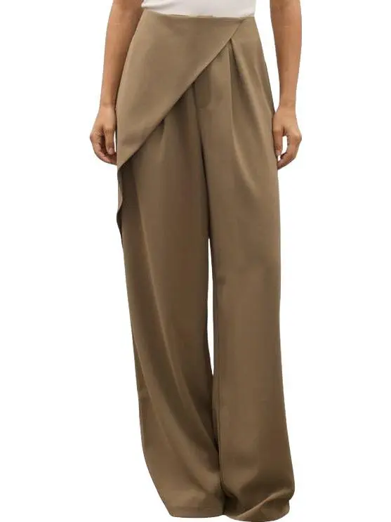 BAYSE Rue Wrap Wide Leg Pants - Dune