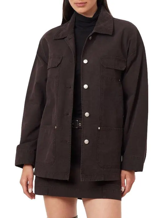 Habitual Oversized Utility Jacket - Chocolate