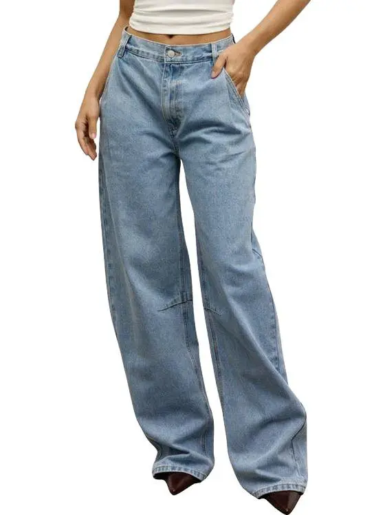 BAYSE Aston Boyfriend Wide Leg Jeans - Atlanta