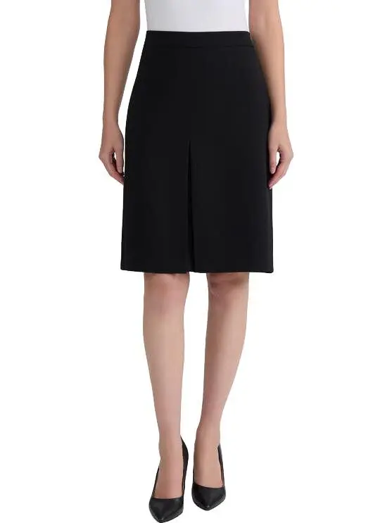 KASPER Inverted Pleat Pencil Skirt - Black