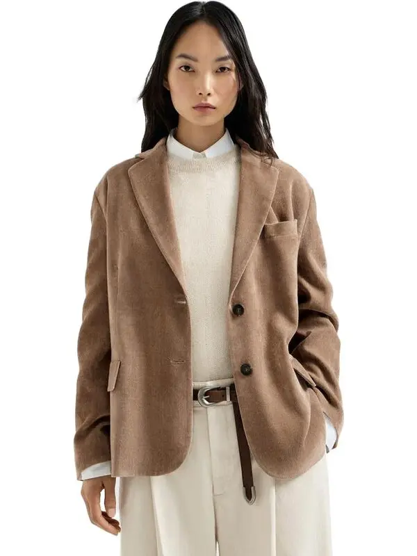 Brunello Cucinelli Fluid Corduroy Blazer - Espresso