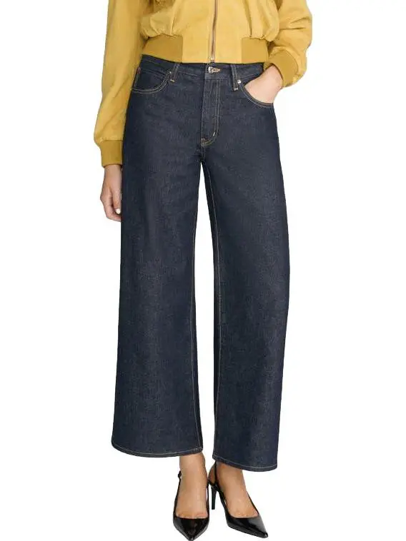 FRAME The Swing High Waist Wide Leg Jeans - Rinse
