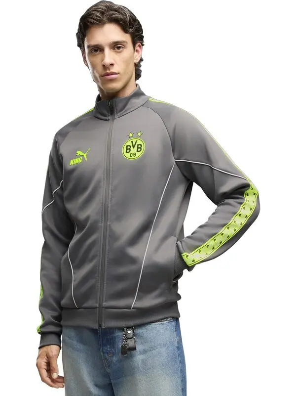 PUMA Borussia Dortmund King Anthem Full-zip Jacket By - Gray