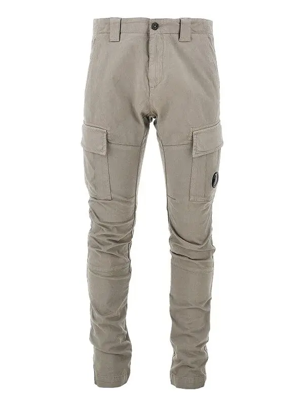 C.P. COMPANY Cotton Gabardine Cargo Pants - Grey