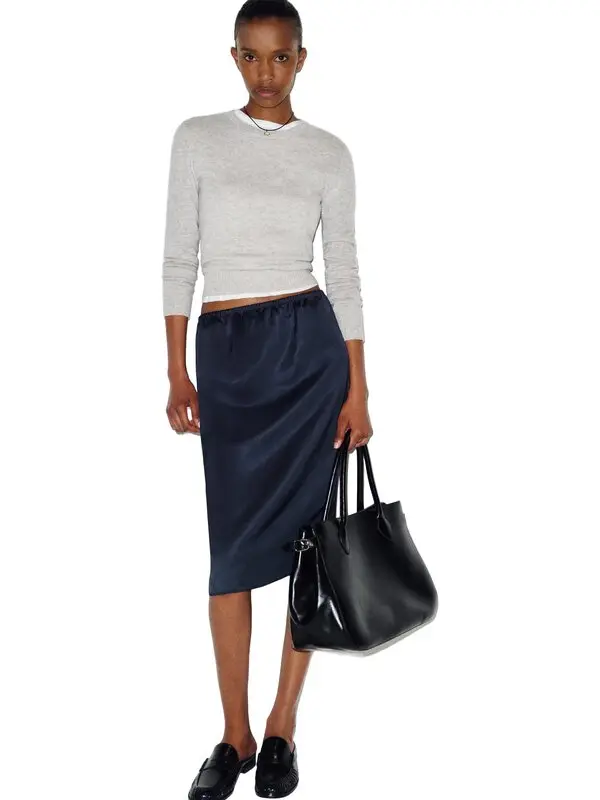 REFORMATION Elana Midi Skirt - Blue