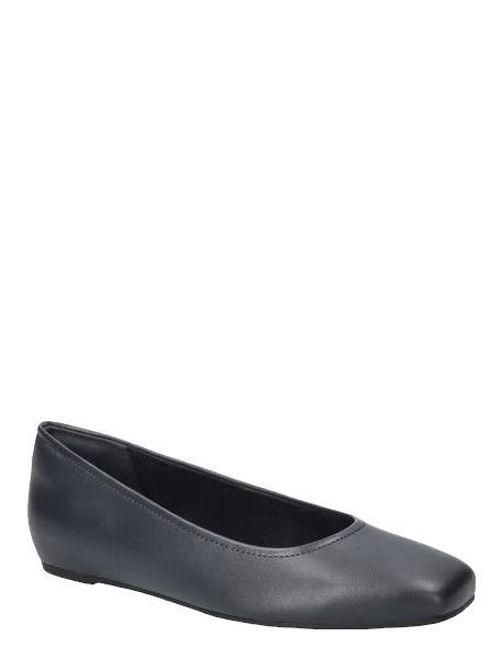 EASY WORKS BY EASY STREET Faux Leather Skimmer Flat - Navy