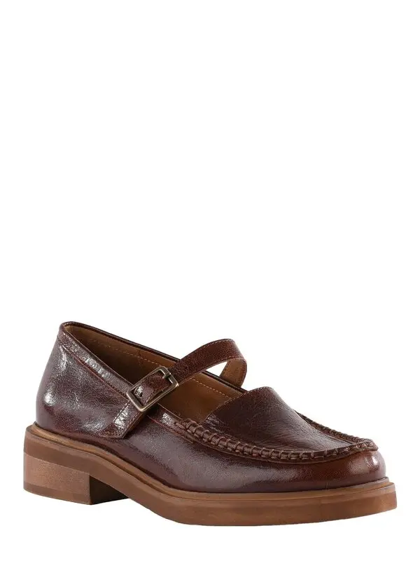 Seychelles Honeybunch Ii Leather Mary Jane Flat - Brown