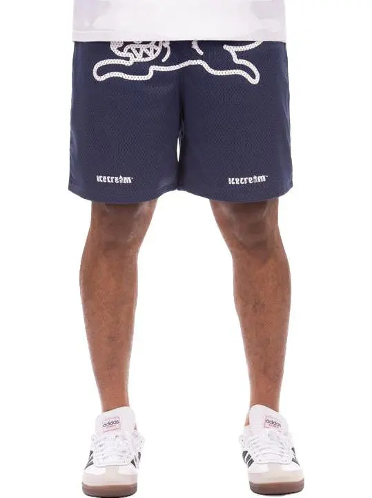 ICECREAM Running Dog Mesh Shorts - Eclipse