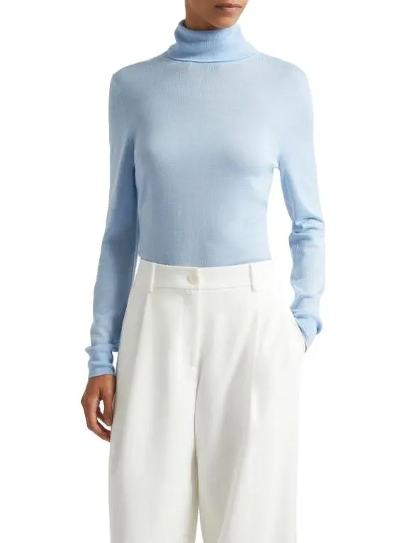 TOCCIN Alma Wool Turtleneck Sweater - Sky