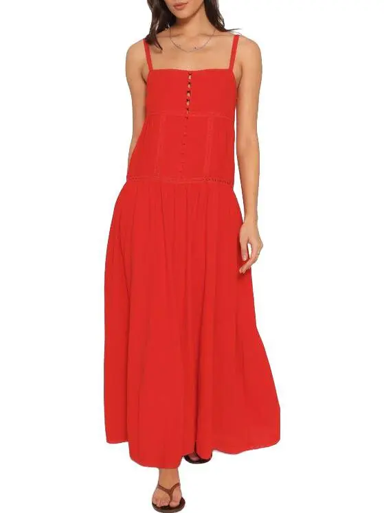 PETAL & PUP Ebonie Maxi Dress - Red