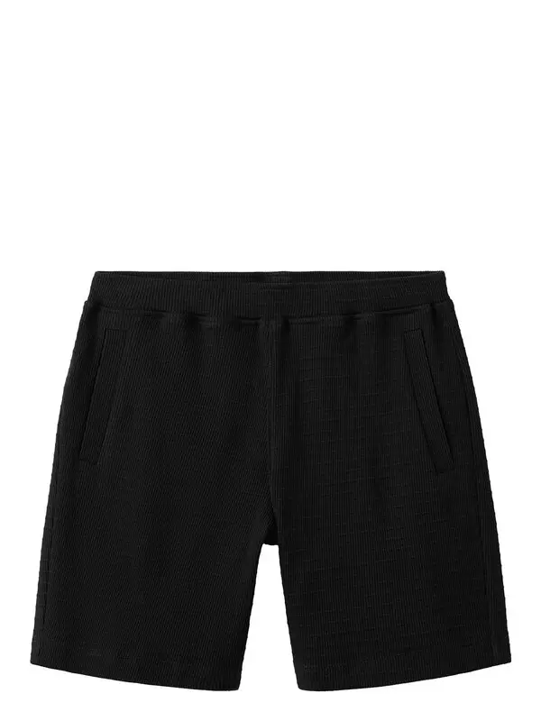 Mango Ribbed Knit Shorts - Black