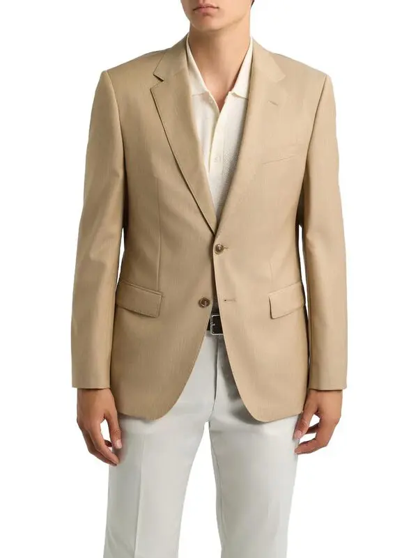 BOSS Virgin Wool Sport Coat - Medium Beige