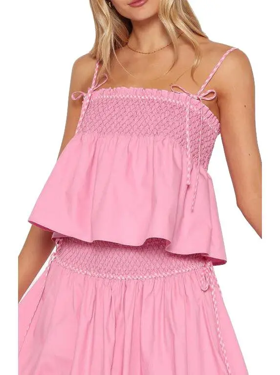 PETAL & PUP Mireille Babydoll Top - Pink