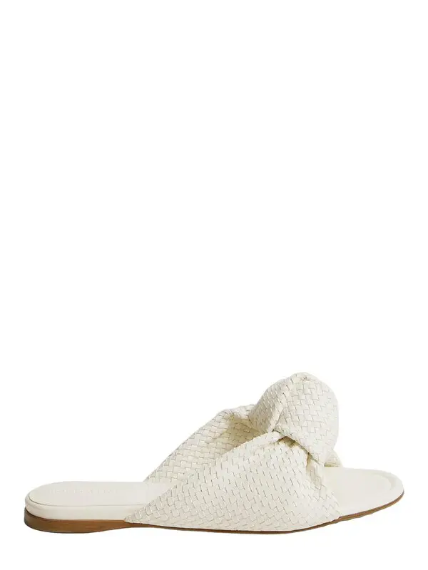 Bottega Veneta Cherry Flat Mule - Alabaster