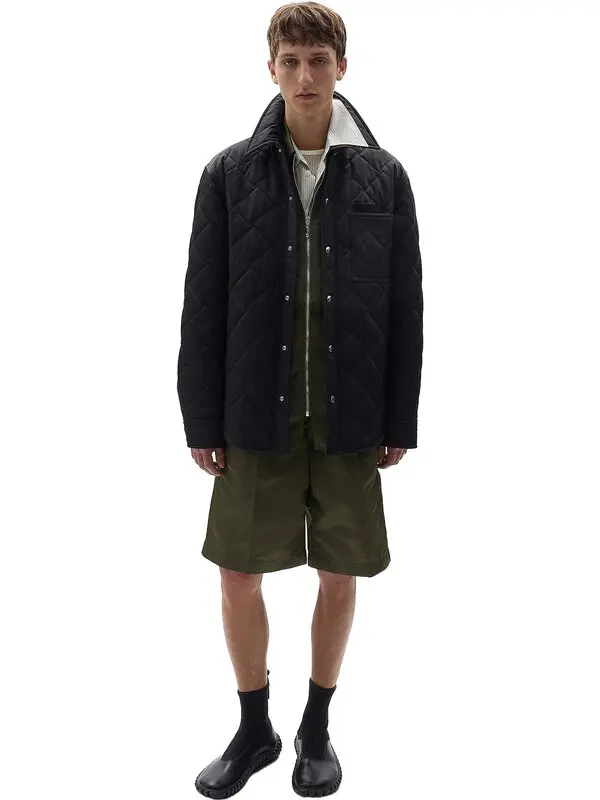 Bottega Veneta Nylon And Cotton Quilted Overshirt - Double Black