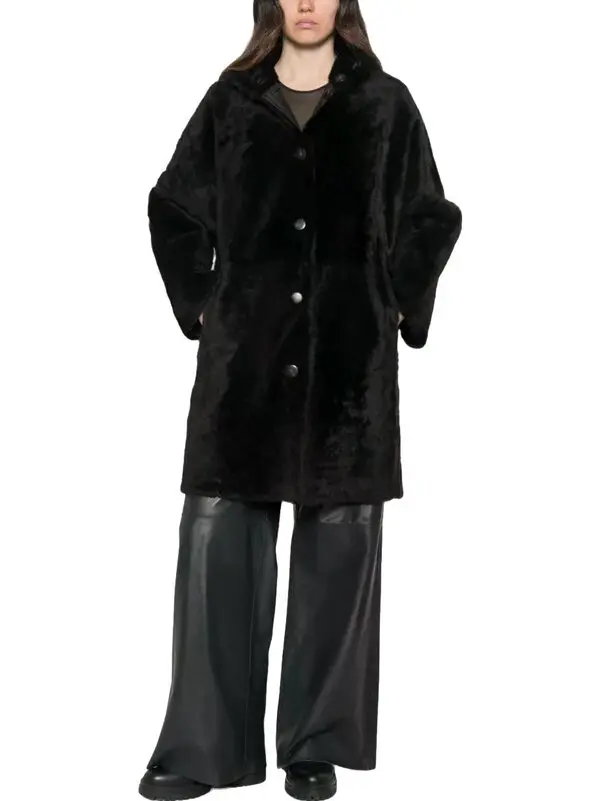 YVES SALOMON Reversible Shearling Jacket - Black