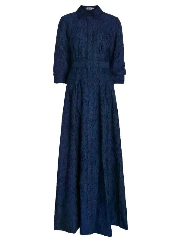 Simkhai Courtney Jacquard-effect Belted Maxi Dress - Blue