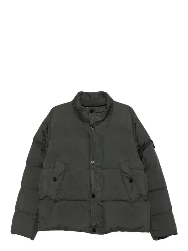 Stone Island Logo Patch Padded Jacket - Grey