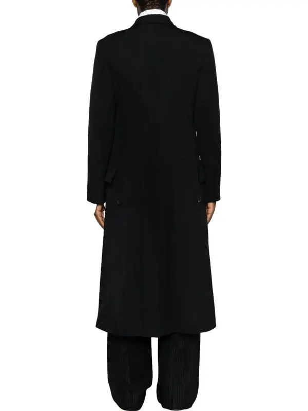 Yohji Yamamoto Double-breasted Coat - Black