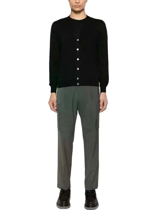 D4.0 V-neck Button-up Cardigan - Black