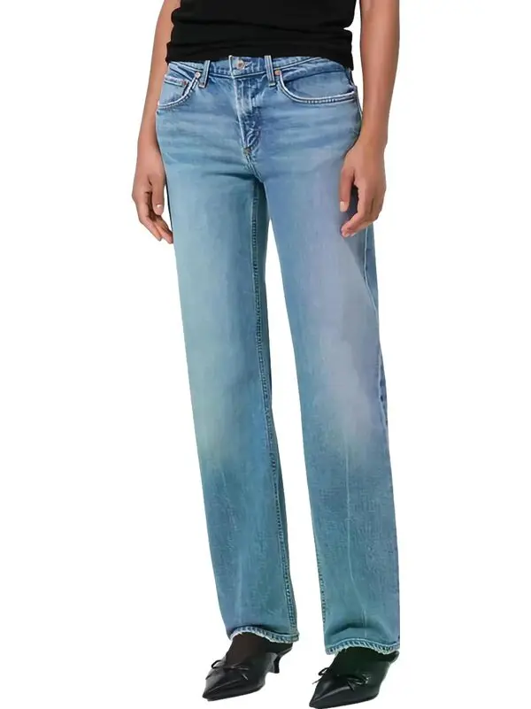 AGOLDE Low Rise Slim Faded Effect Jeans - Blue