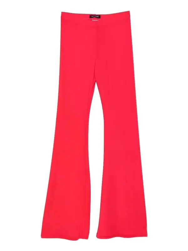 ALESSANDRO LEGORA Elasticated-waist Flared Leg Trousers - Red