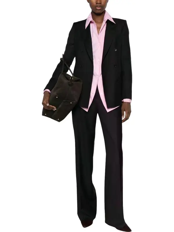 Tagliatore Peak-lapel Double-breasted Suit - Black