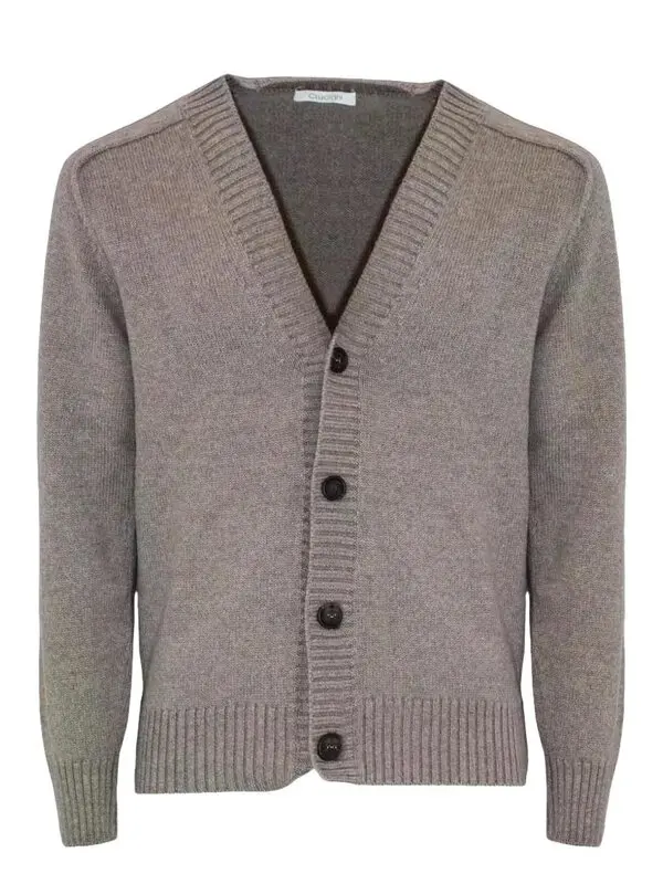 CRUCIANI Button-fastening V-neck Cardigan - Brown