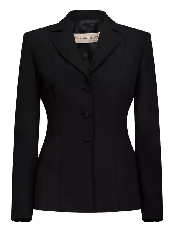 BLANCA VITA Single-breasted Fitted Jacket - Black