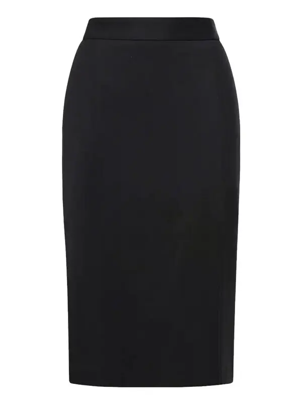 Andamane The Attico Side-slit Pencil Skirt - Black