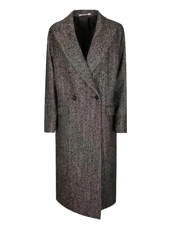 Tagliatore Linden Herringbone Overcoat - Brown