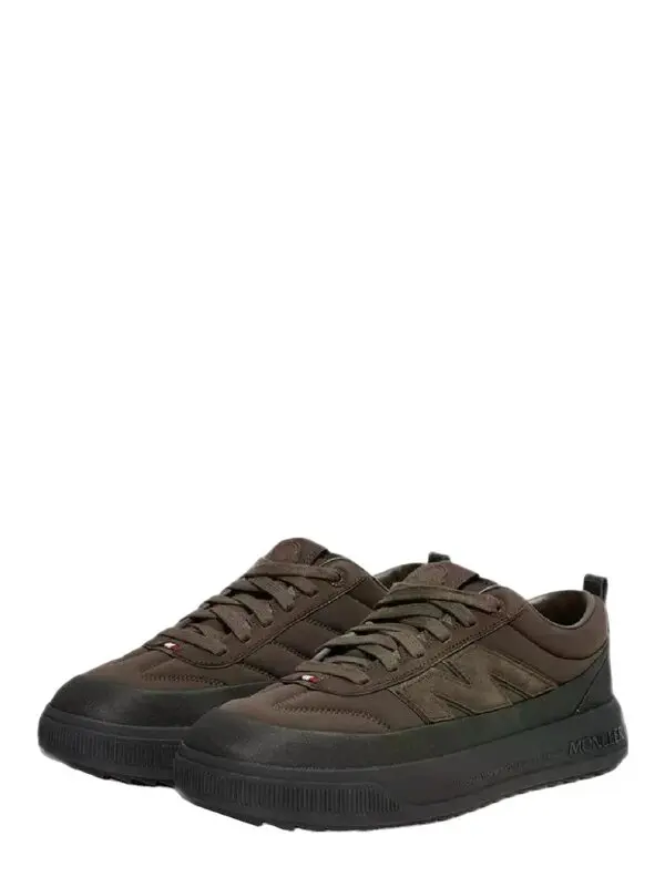 Moncler Altive Nubuck & Suede Lace-up Sneakers - Brown