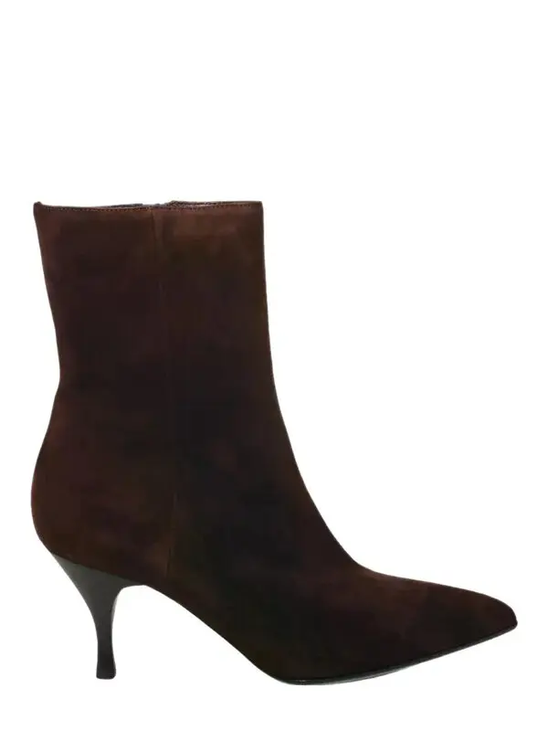 SERGIO LEVANTESI Pointed-toe Suede Ankle Boots - Brown