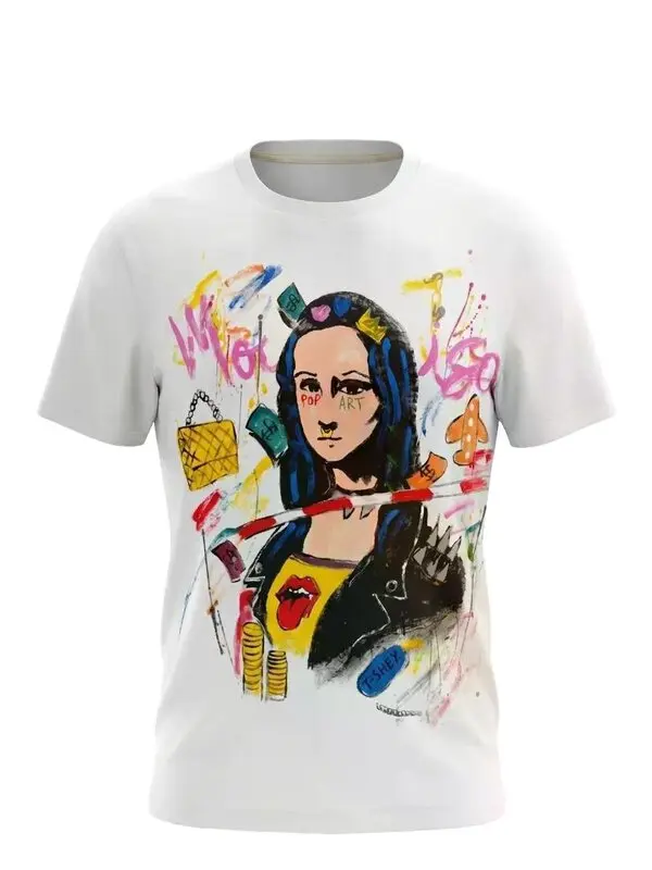 NOT PRINTED Mona Lisa Graphic-print T-shirt - White