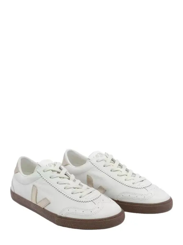 VEJA Volley Leather Platine Bark Sneakers - White