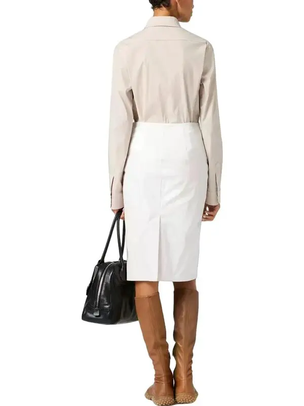 Miu Miu Stretch Poplin Shirt - Neutrals