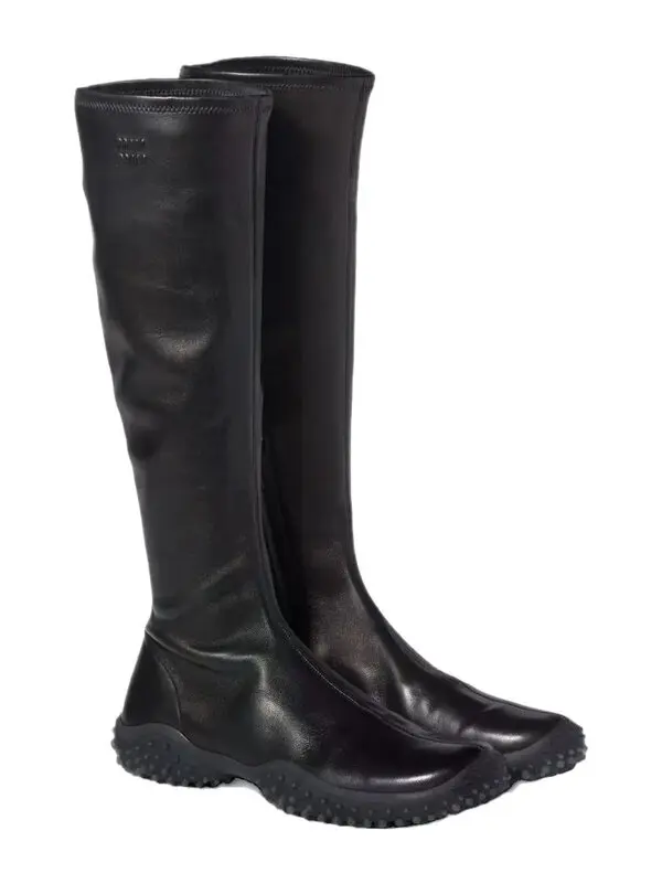 Miu Miu Stretch Nappa Leather Boots - Black