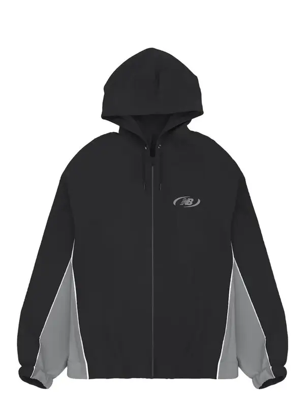 NEW BALANCE Track Jacket With Color-blocked Details And Piping - Black