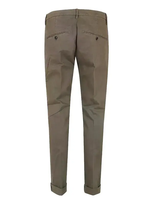 DONDUP Straight-leg Turn-up Trousers - Grey