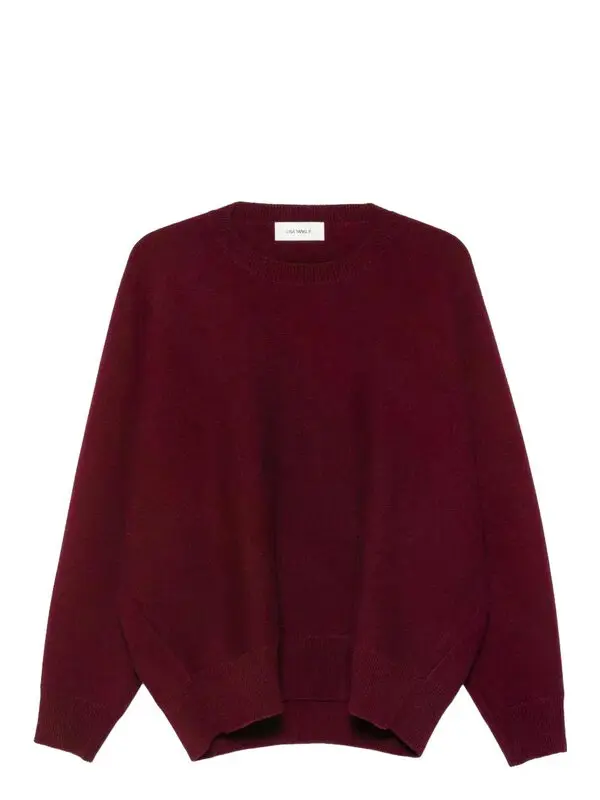 LISA YANG Deep Plum Crew Neck Sweater - Purple