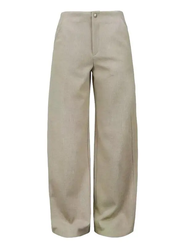 NACHE Ribbed Knit Wide-leg Trousers - Neutrals