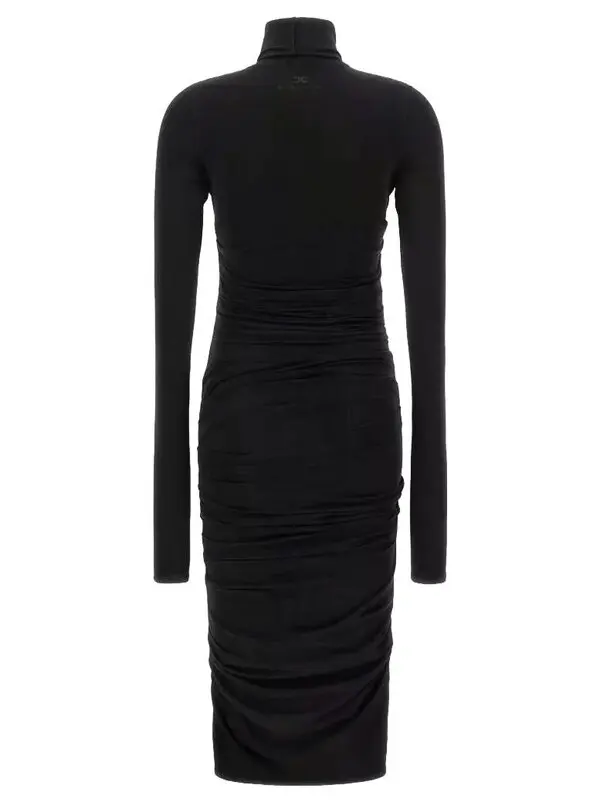 Elisabetta Franchi Dress In Lightweight Jersey Fabric - Black