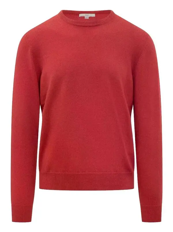 Malo Crew Neck Cashmere Sweater - Red