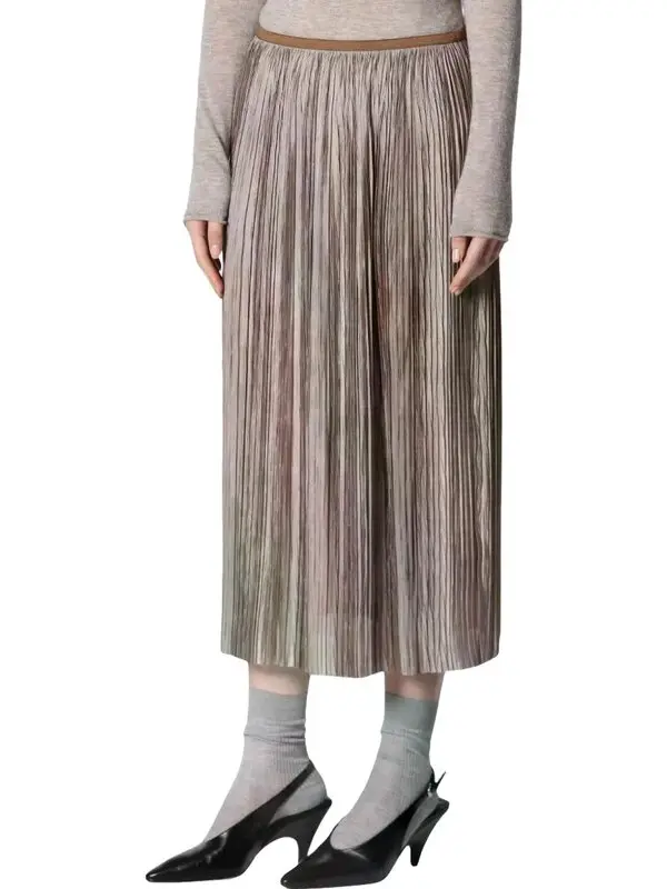 ROBERTO COLLINA Pleated Midi Skirt - Neutrals