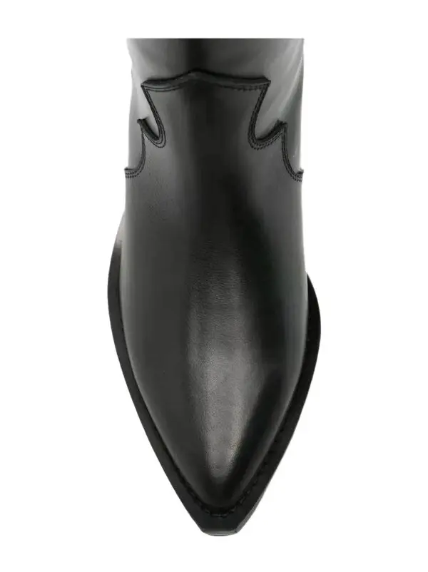 VIA ROMA 15 Logo Plaque Knee-high Boots - Black