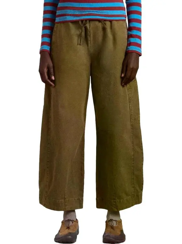 DAMSON MADDER Felix Embroidered Pocket Trousers - Green