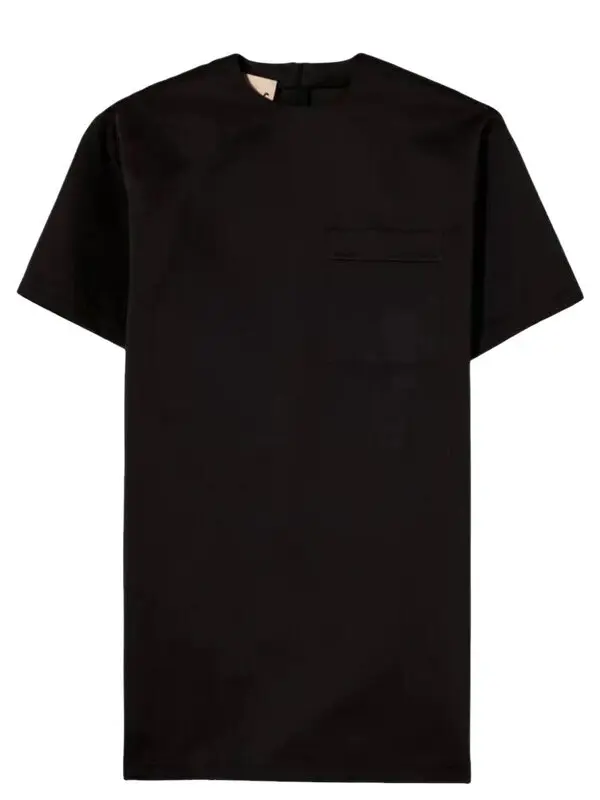 Plan C Duchesse Chest-pocket Mini Dress - Black