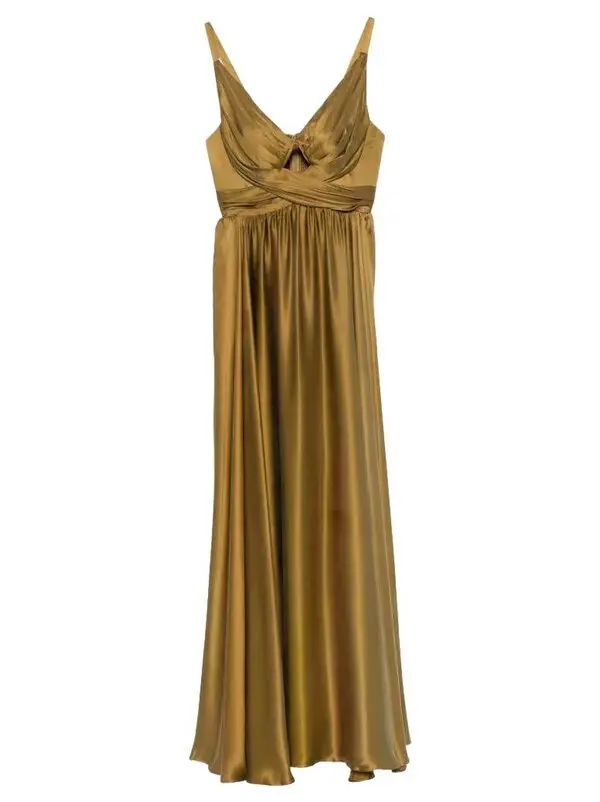 Zimmermann Ruched Cut-out Maxi Dress - Green